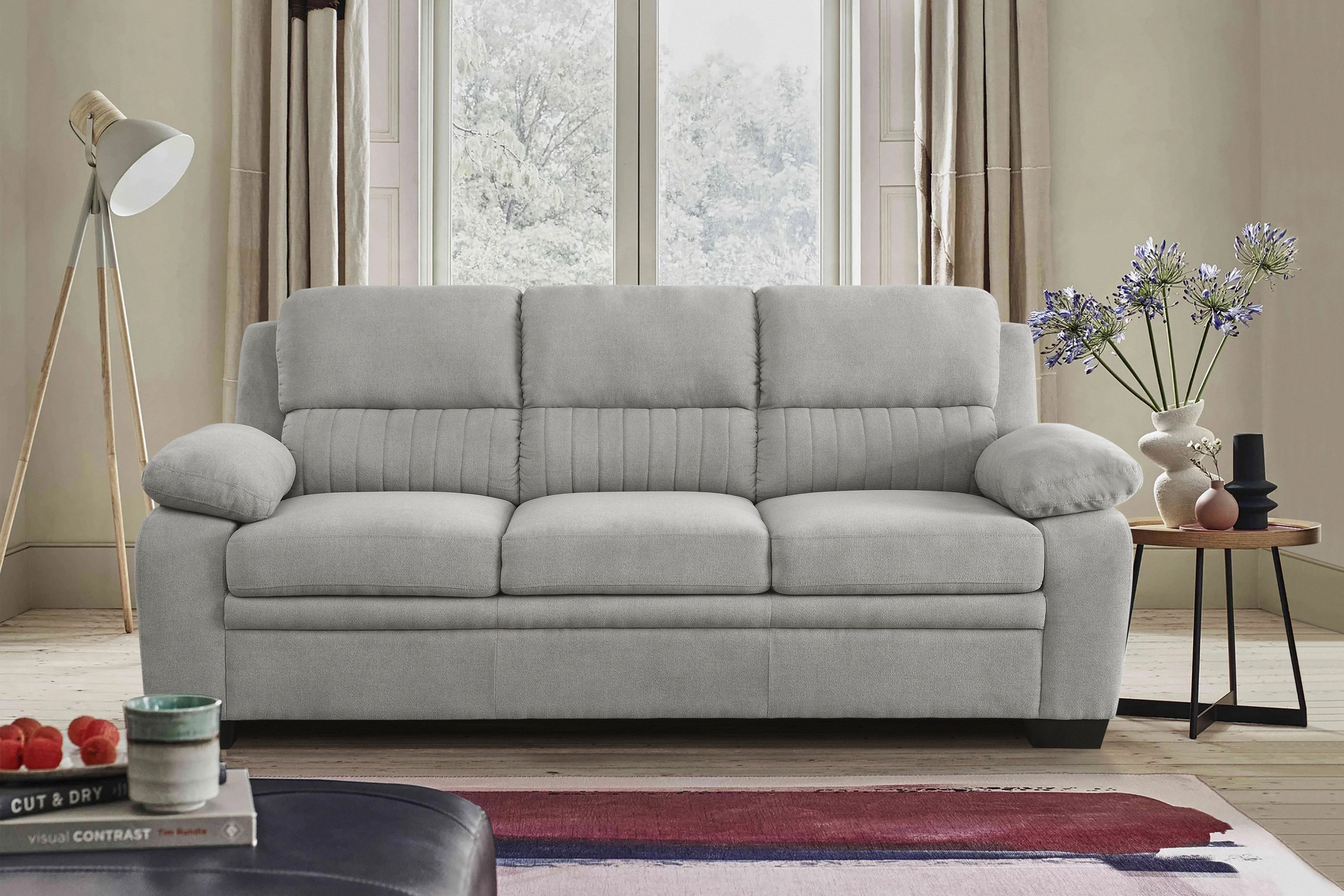 Ebern Designs Mellitz 80'' Pillow Top Arm Fabric Upholstered Sofa ...