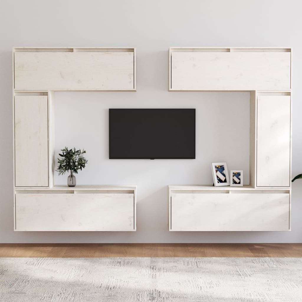 Hokku Designs Jonneke Solid Wood Floating Entertainment Center for TVs ...
