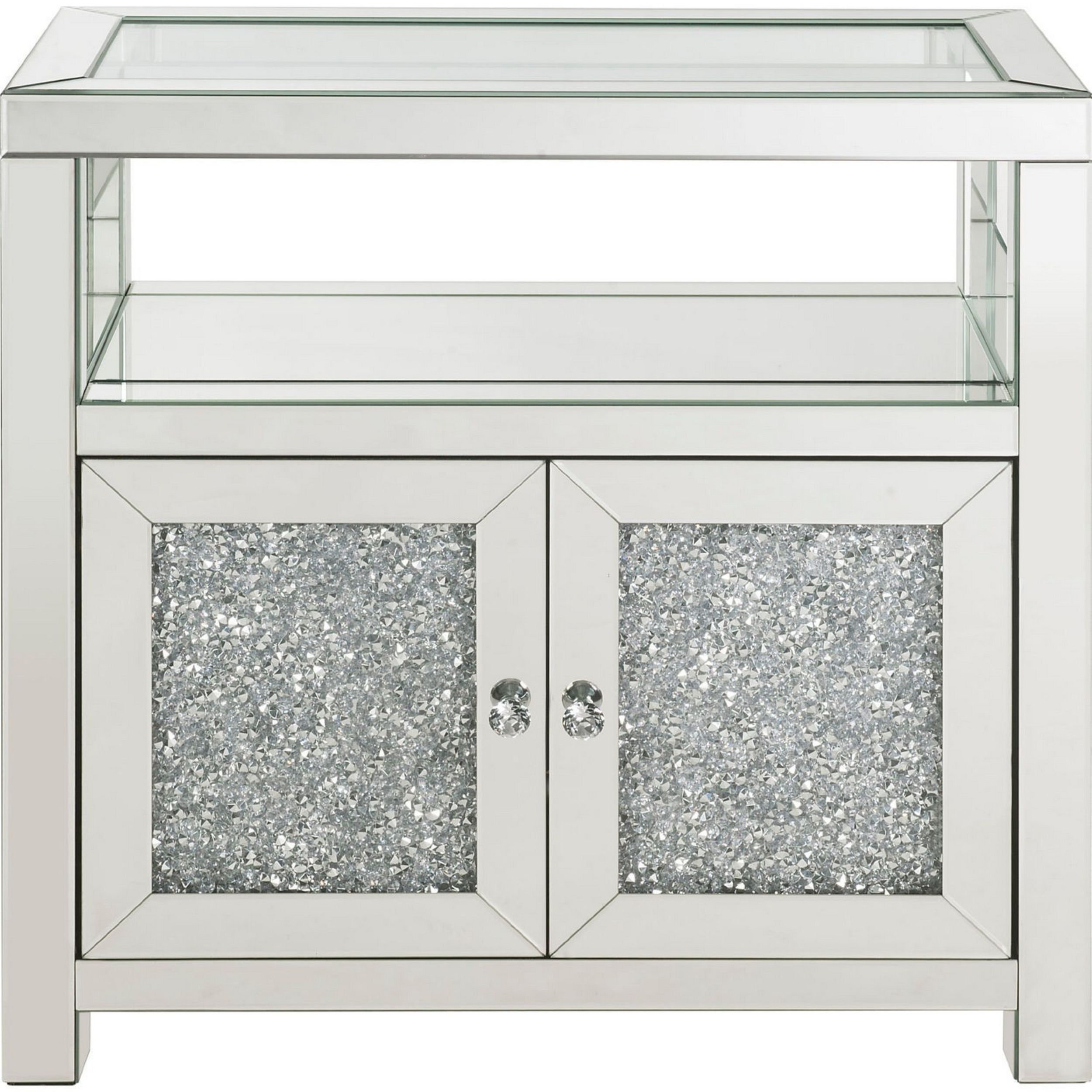 Everly Quinn 2 - Door Mirrored Accent Cabinet | Wayfair