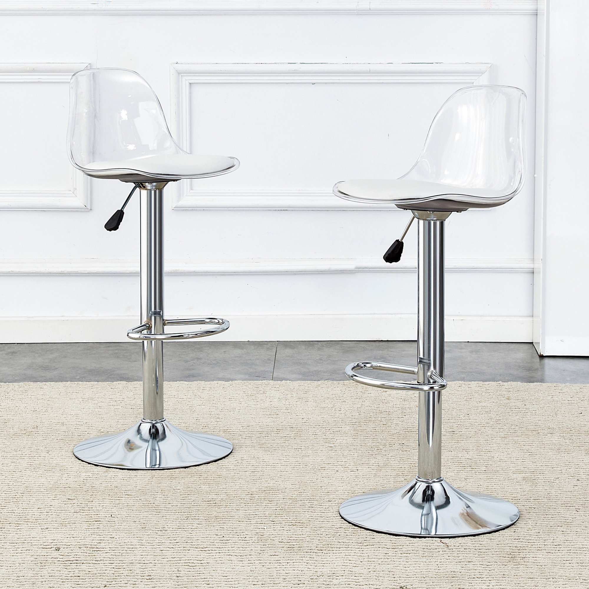 Ivy Bronx Modern Minimalist Bar Chairs And Bar Stools. Can Rotate 360 ...