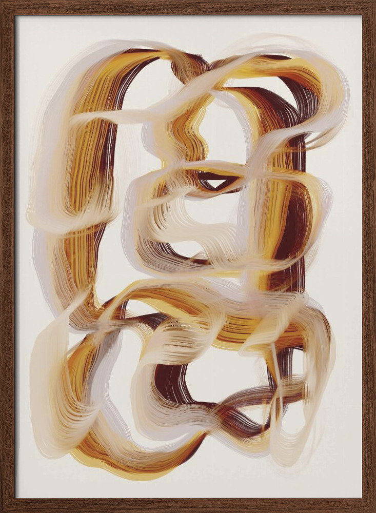 R2H Modern Abstract "Cutted" Framed Print Wall Art by Treechild | Wayfair