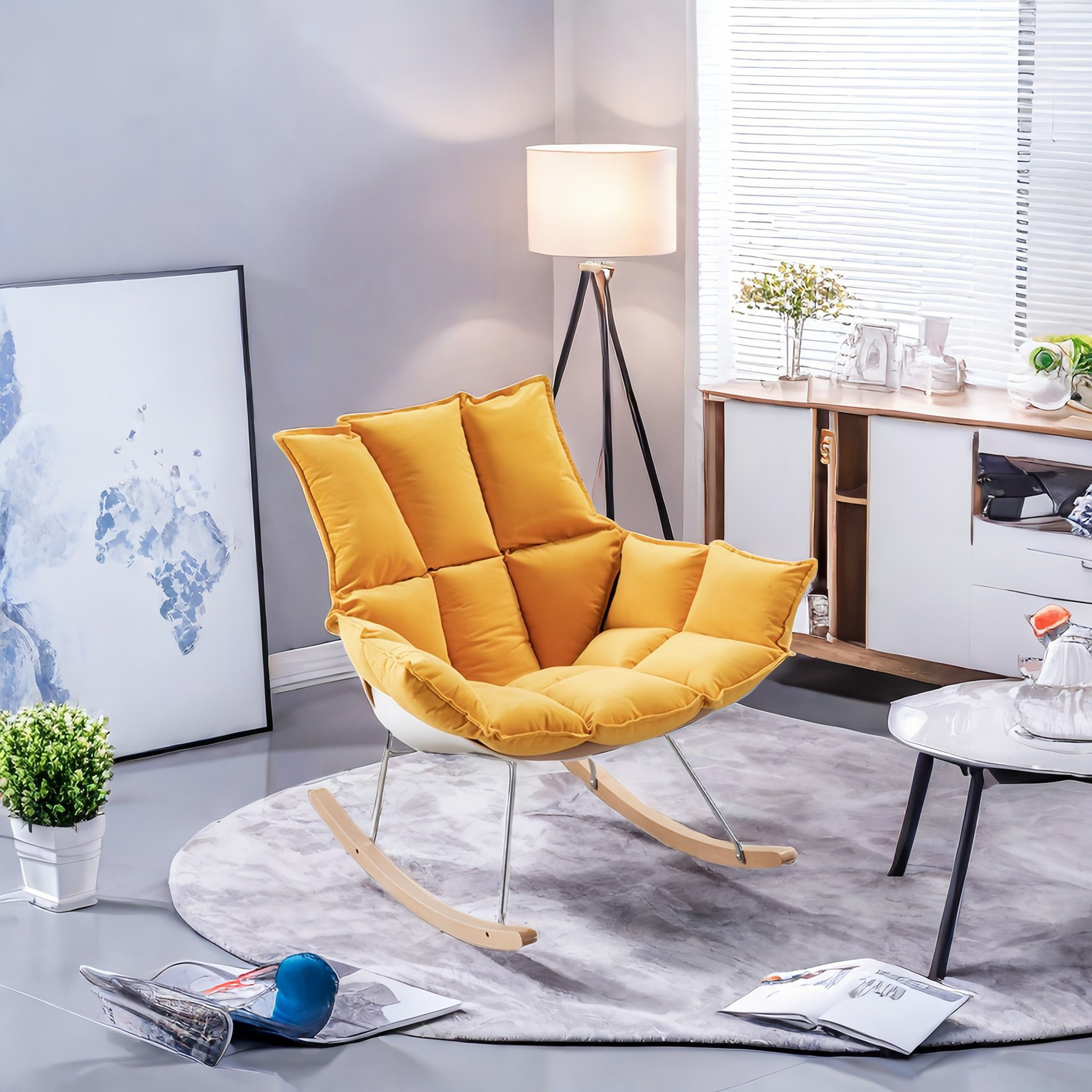 Corrigan Studio Modern Upholstered Rocking Chair - Wayfair Canada