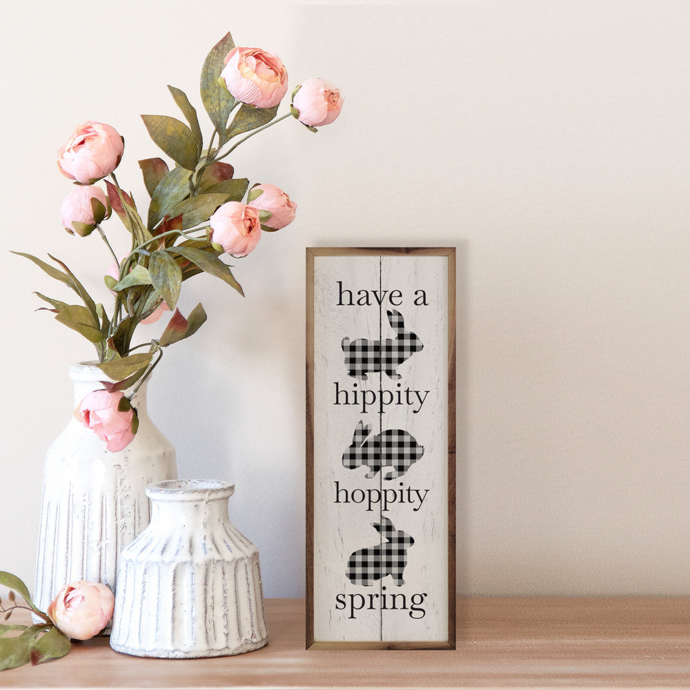 August Grove® Have A Hippity Hoppity Spring Whitewash | Wayfair