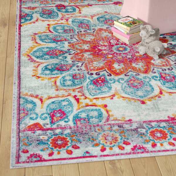 Indigo Safari Alec Power Loom Polypropylene Indoor Orange/Pink/Purple ...