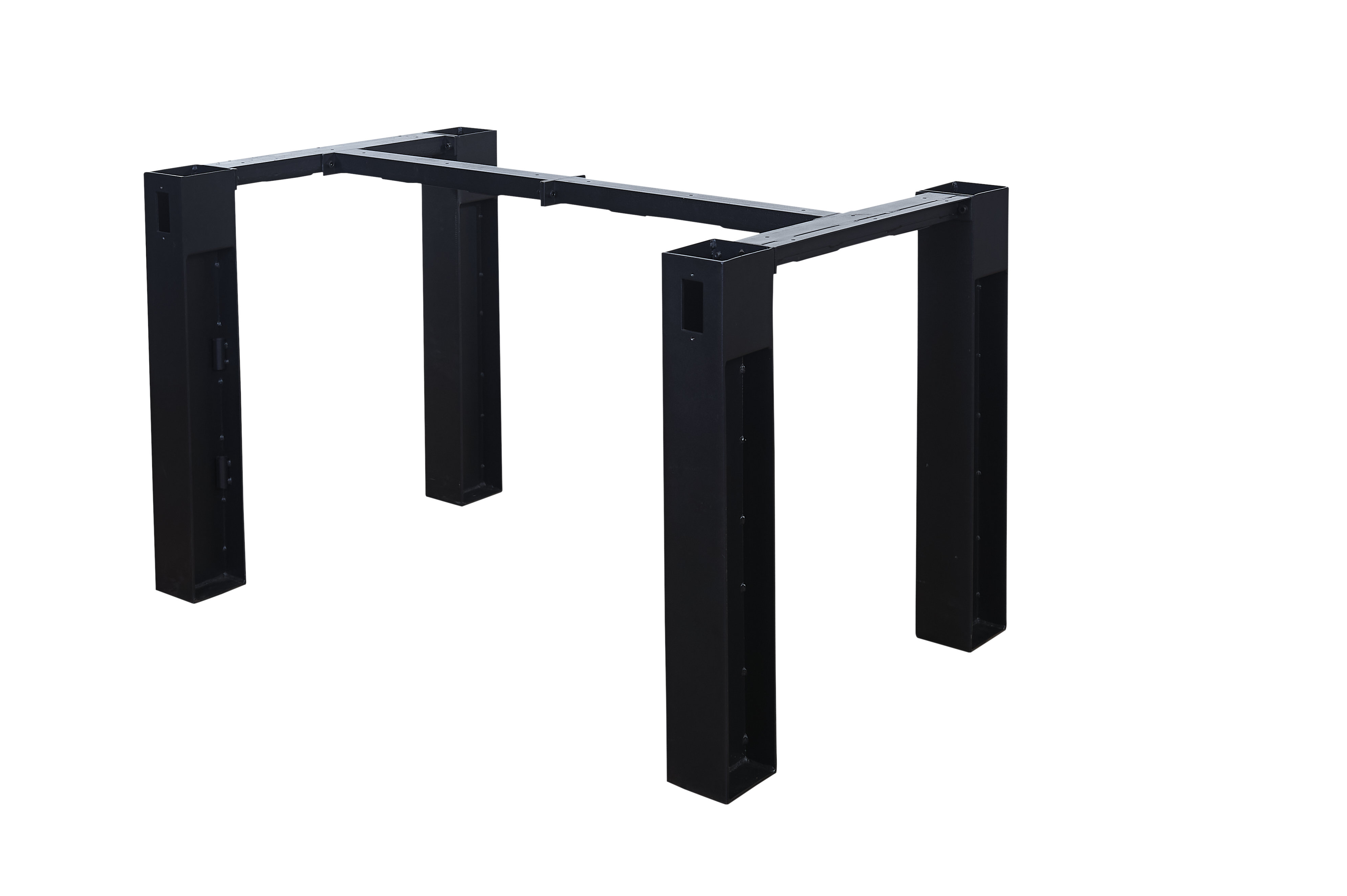 BFM Seating I-Beam Black 30x60" Rectangular Indoor Bar Height Table ...
