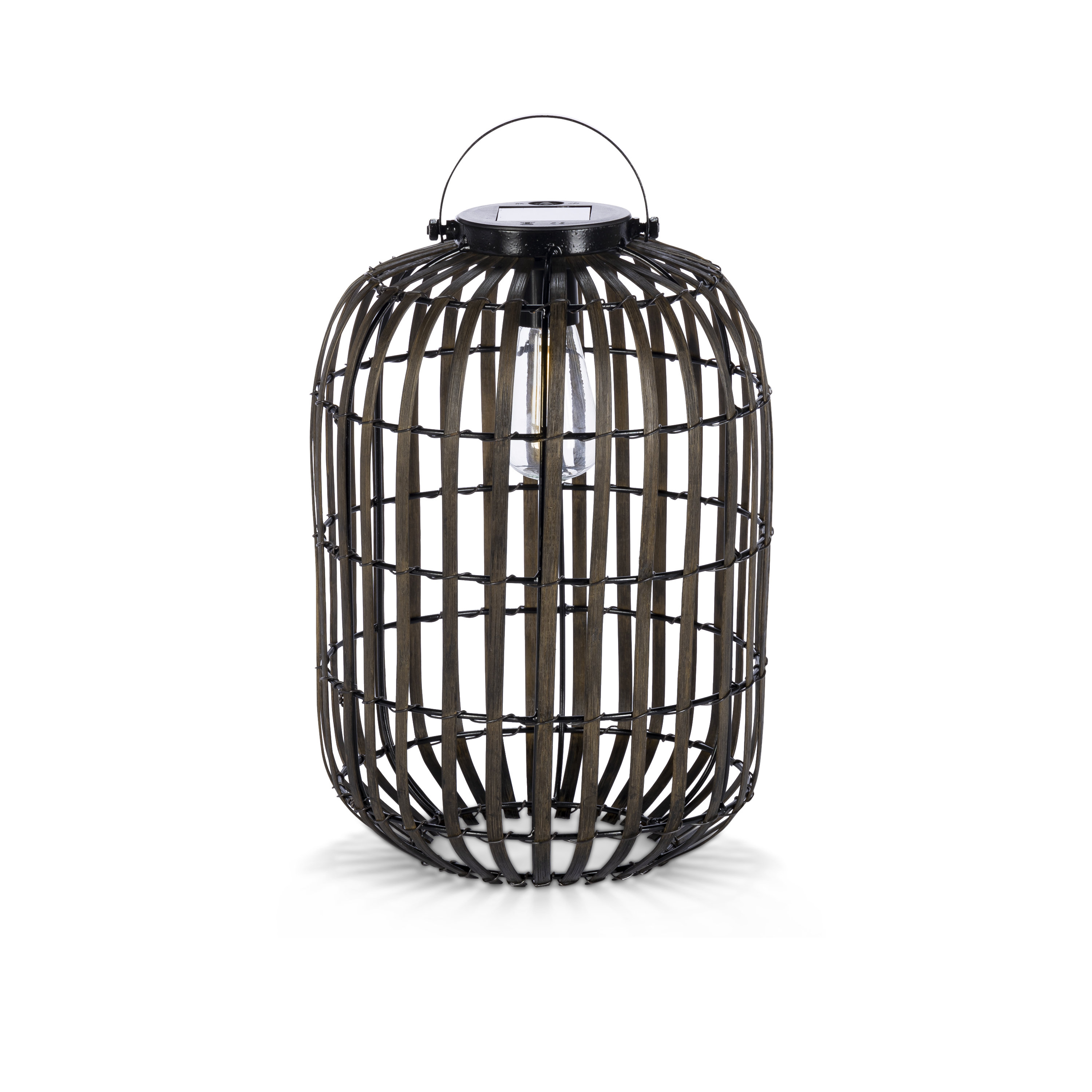 Everlasting Glow 13 Inch Rustic Willow Lantern With Solar Light | Wayfair