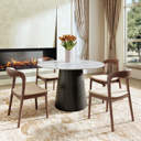 Ivy Bronx Round Dining Table 39"/43" Small Kitchen Table For 2/4 Person ...