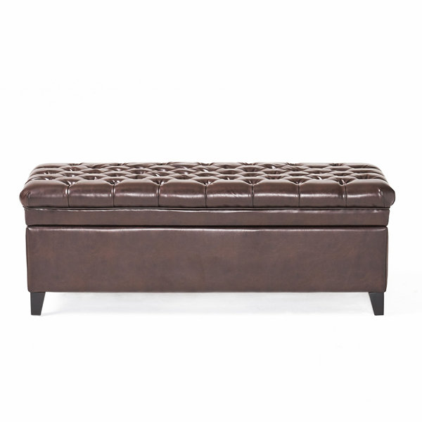 Lark Manor Baile Faux Leather Upholstered Storage Bench - Wayfair Canada