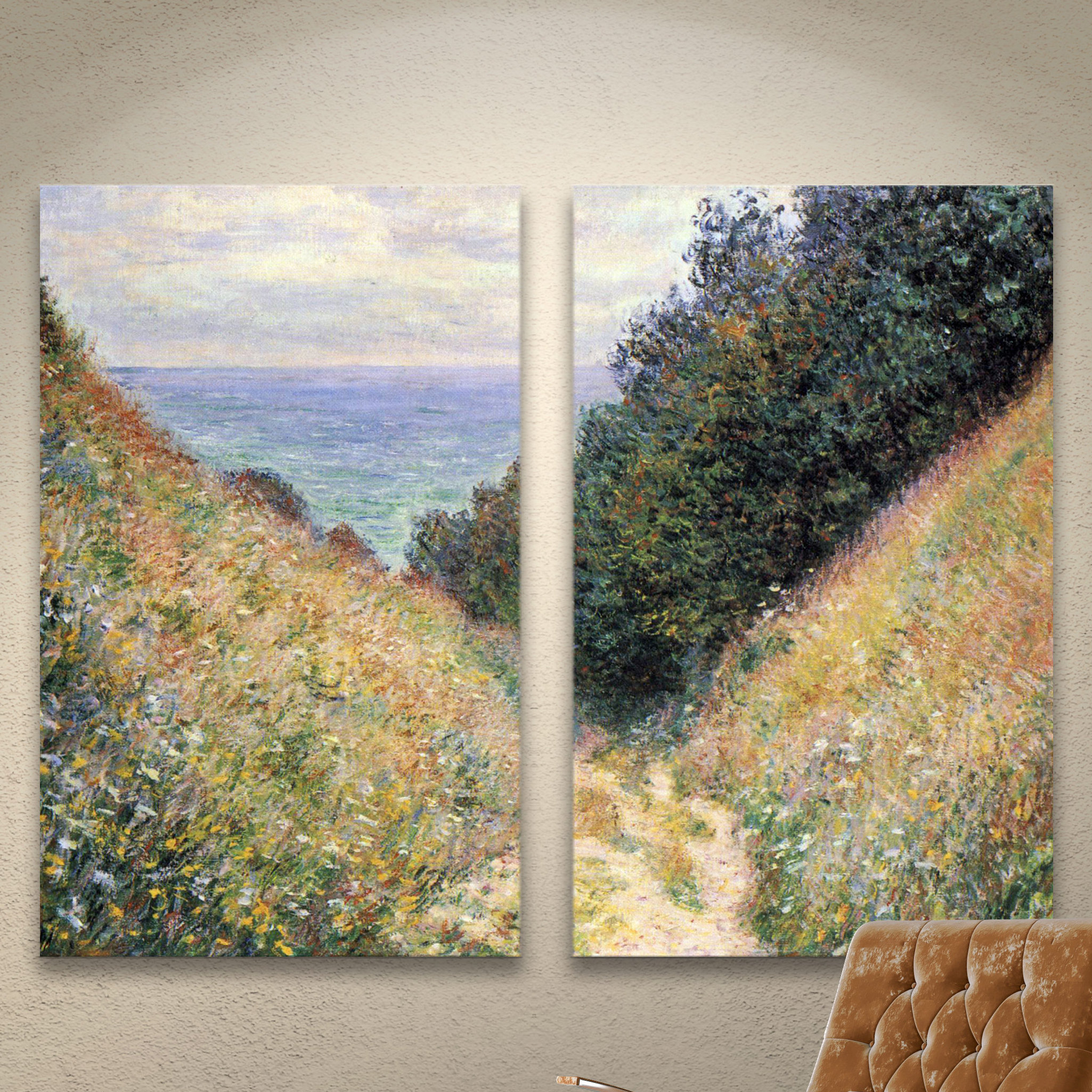 Vault W Artwork 'Footpath' by Claude Monet 2 Piece Painting Print on ...