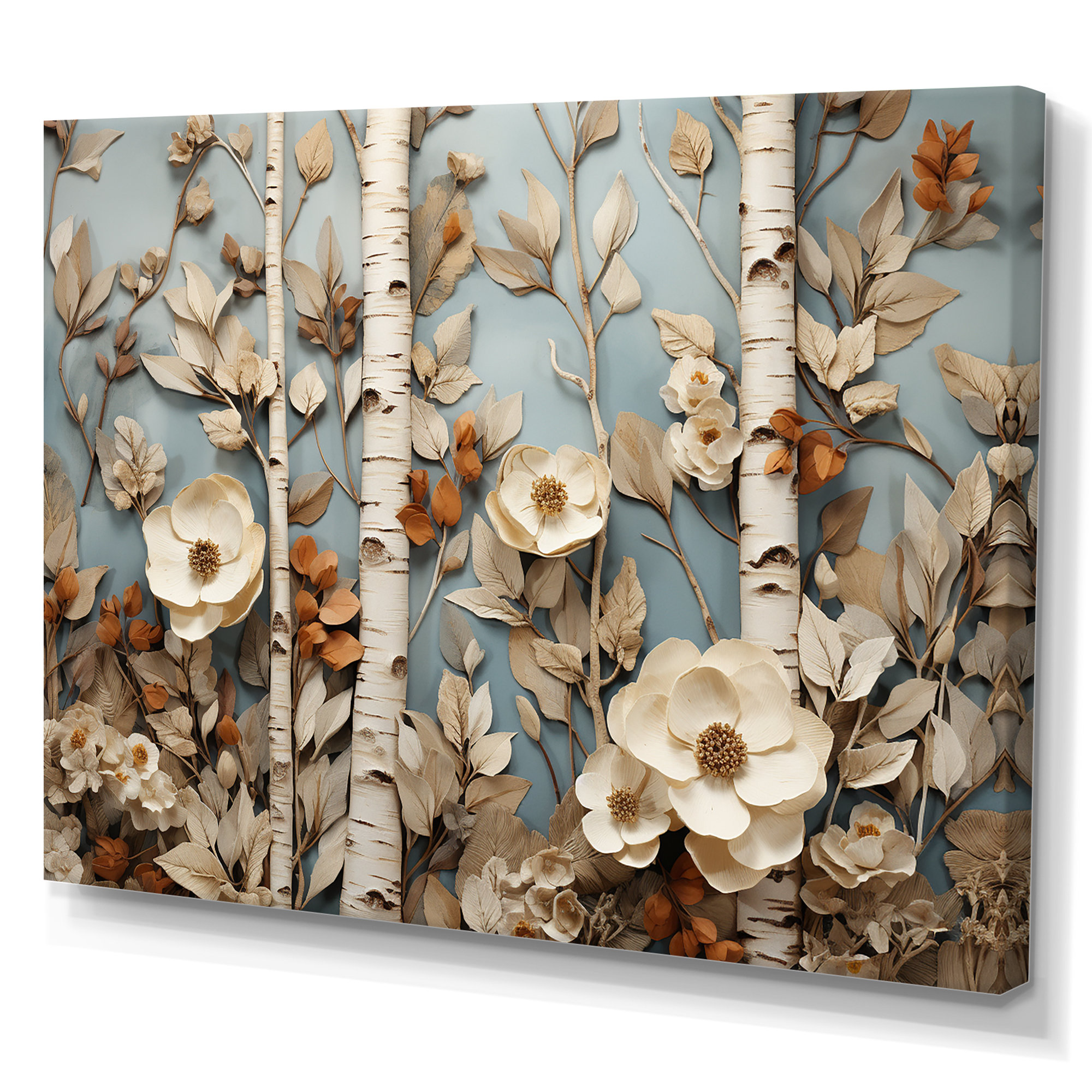 Winston Porter White American Basswood Forest Colage - Tree Wall Art ...