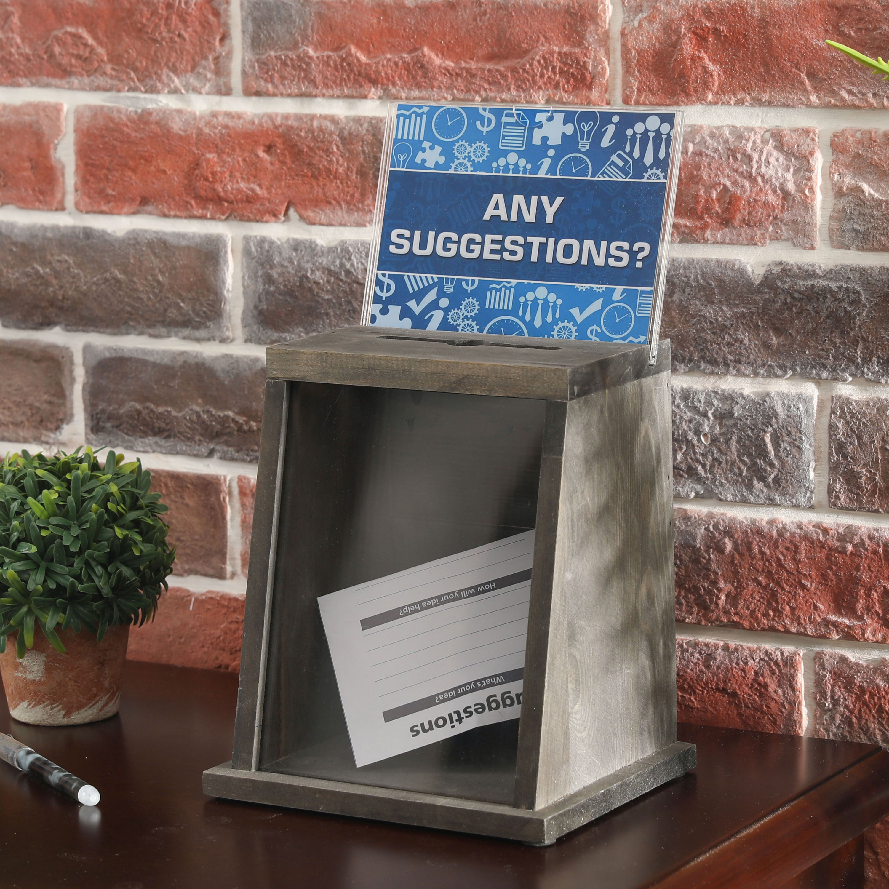 MyGift Rustic Wood Tip Drop Box - Wayfair Canada