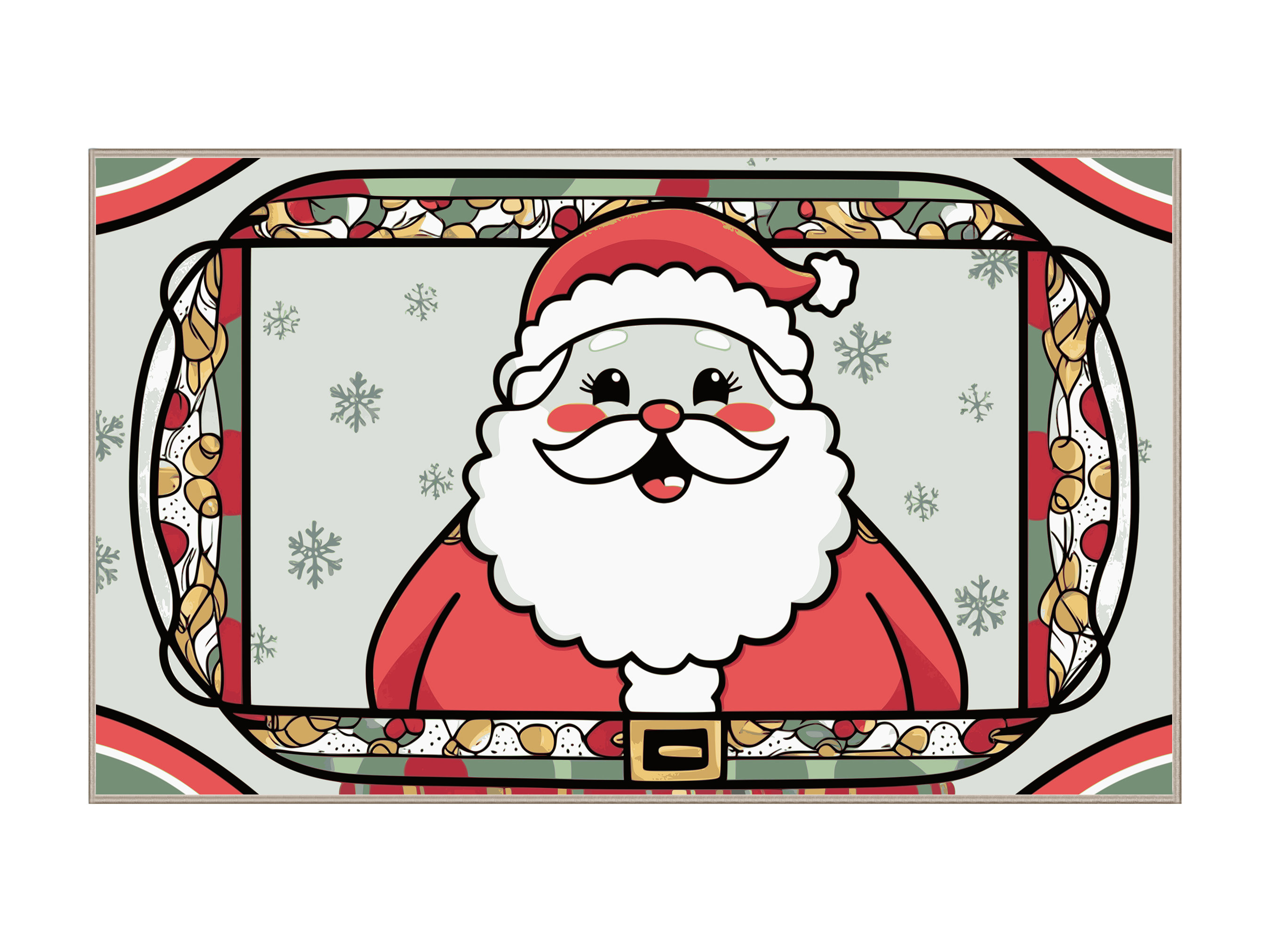 The Holiday Aisle® Washable Christmas Winter Holiday Rug | Wayfair