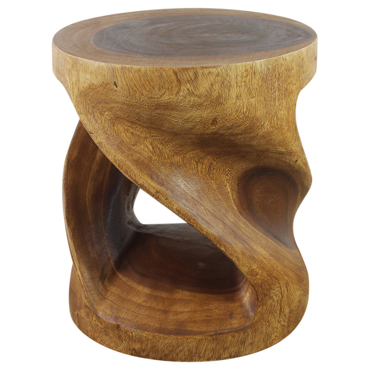 Loon Peak® Hasanah Solid Wood Abstract End Table | Wayfair