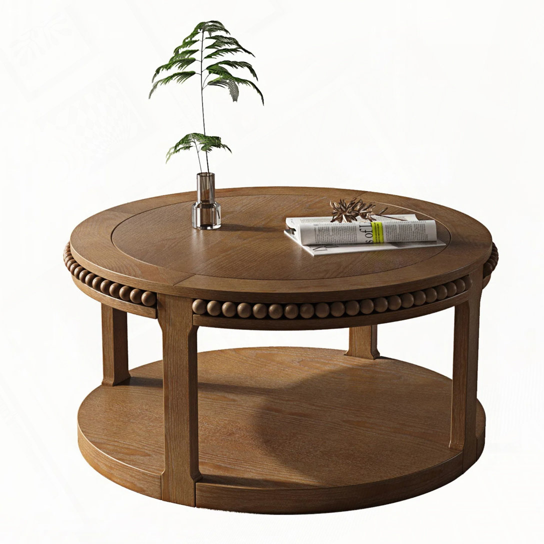 Dakota Fields 31.5"Round 2-Tier Rustic Coffee Table | AllModern