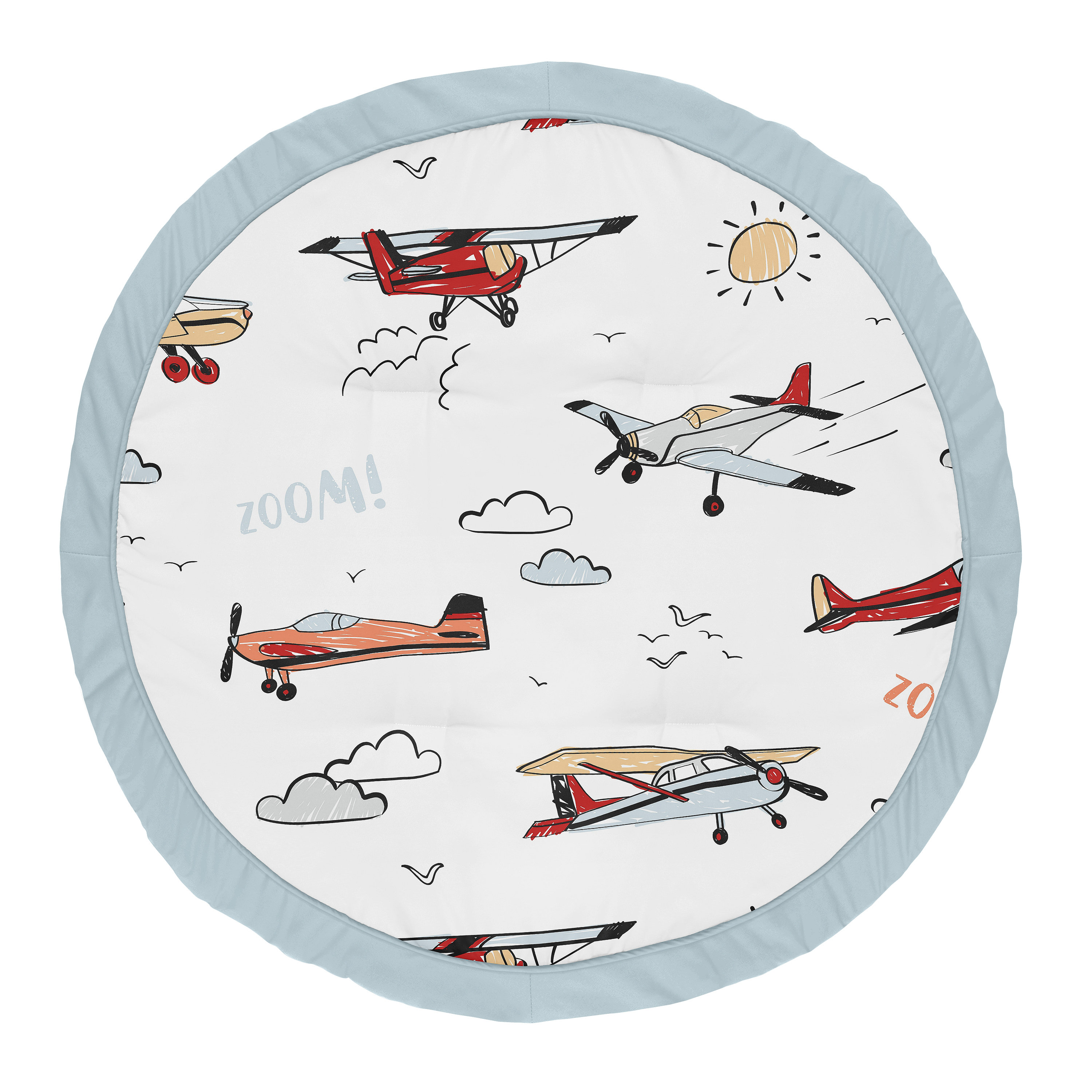 Sweet Jojo Designs Vintage Airplane Fabric Playmat | Wayfair
