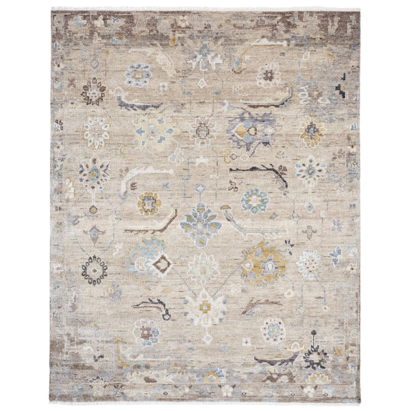 Madison Couture Rugs Francess Hand Knotted Oriental Area Rug in Tan ...
