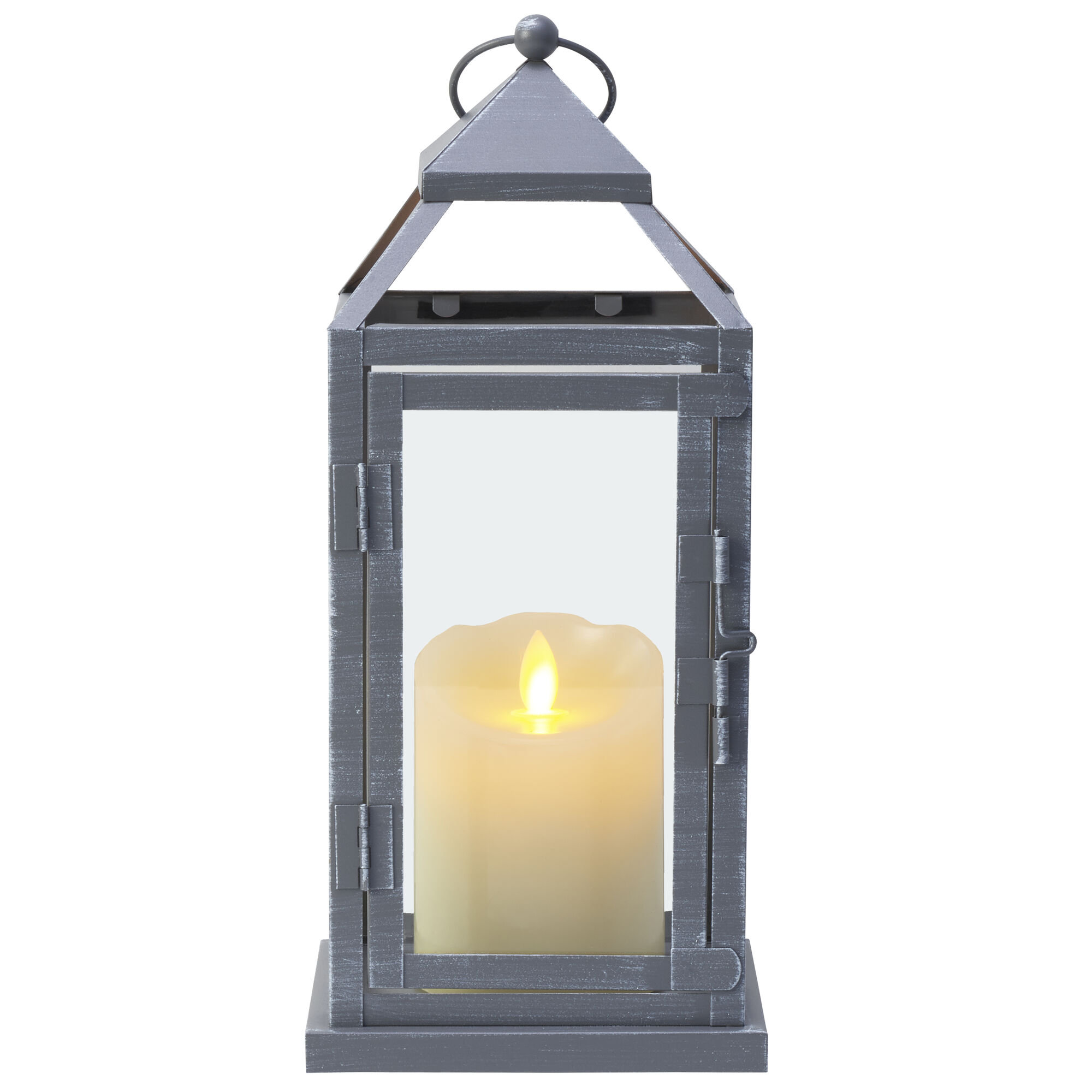 Elements Set Of 3 Lanterns, Gray | Wayfair