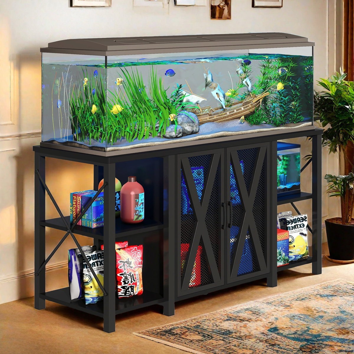 Longshore Tides 90-120 Gallon Aquarium Or Terrarium Stand | Wayfair