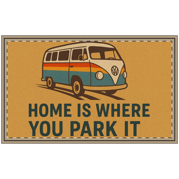 Happy Larry Rubber Grip Base Polyester Doormat D6 | Wayfair.co.uk