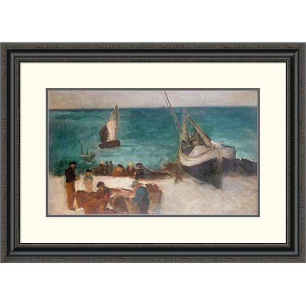 Vault W Artwork " Seascape At Berck; Fishing Boats And Fishermen " by ...