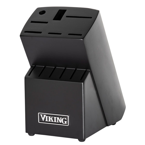 Viking 14 Piece X50CrMoV15 Stainless Steel Cutlery Block Set, Black ...