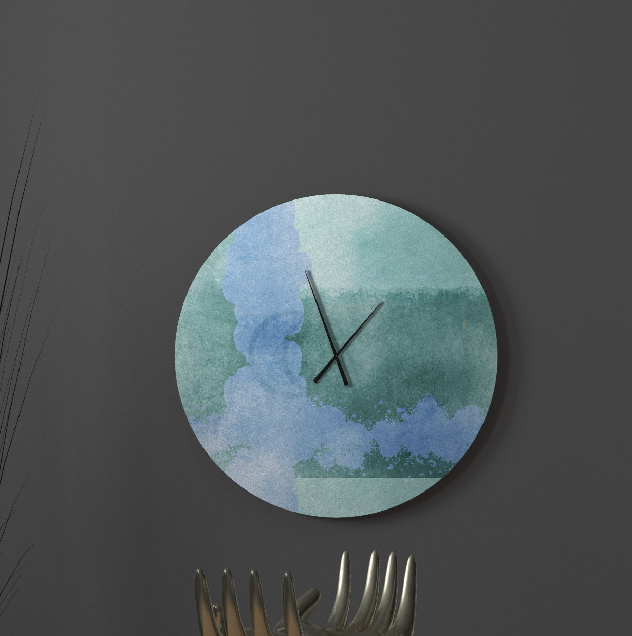 Latitude Run® Indestructible Fab Abstract Metal Wall Clock - Wayfair Canada