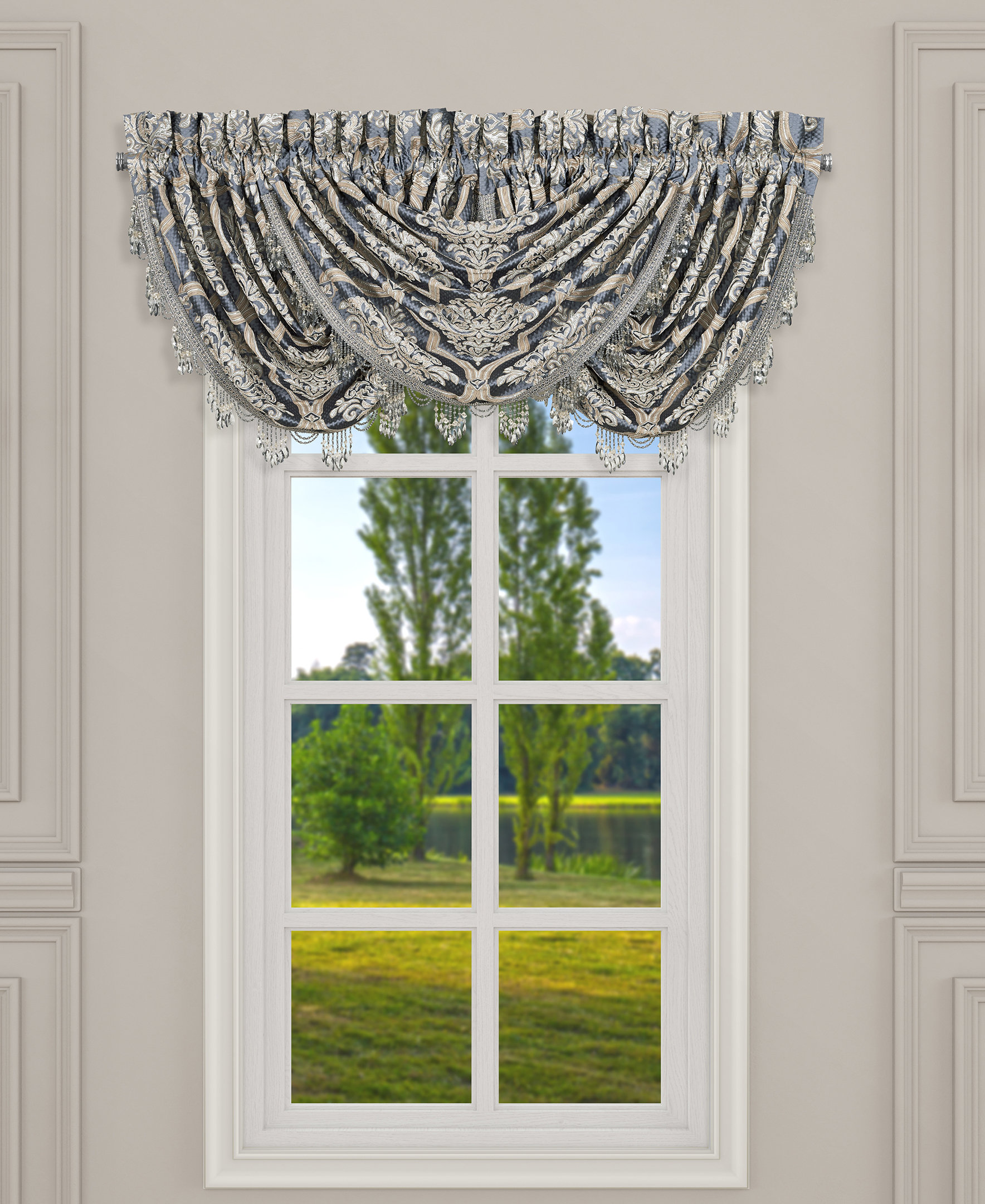 Five Queens Court Sondra Window Waterfall Valance | Wayfair