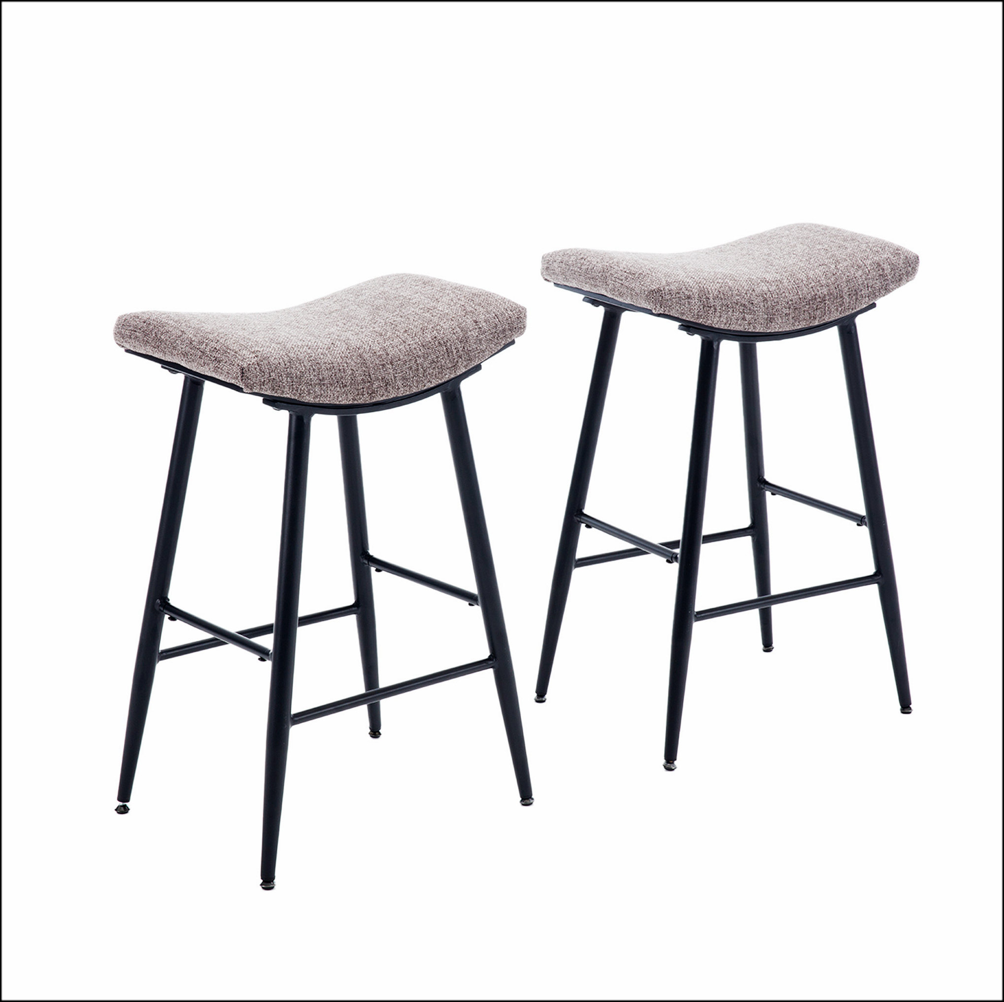 George Oliver Bar Stools Set Of 2 Armless Counter Low Bar Stools ...