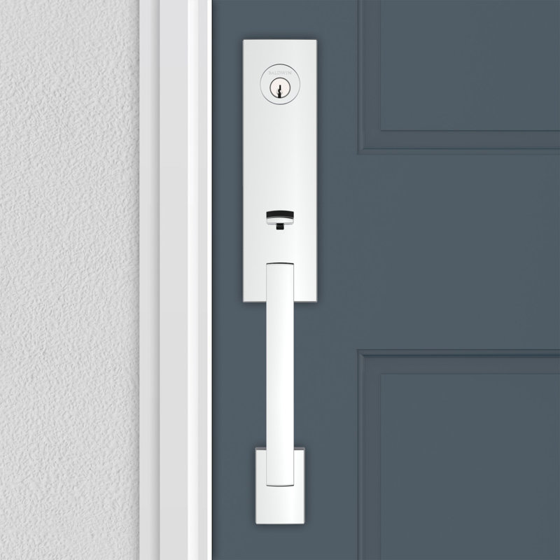 Baldwin Seattle Handleset with Square Lever in Polished Chrome | Wayfair