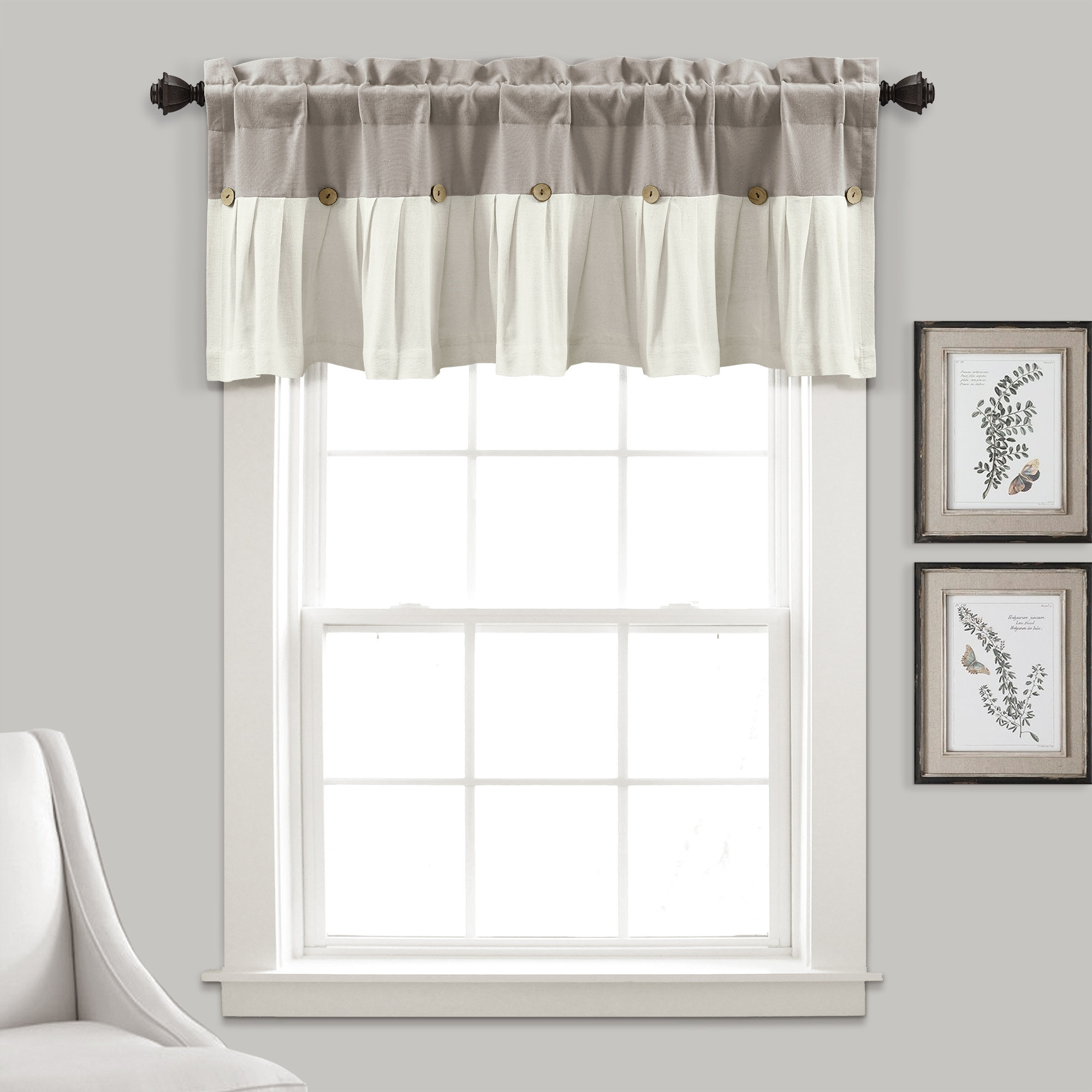 Lush Decor Tatte Striped Cotton Blend 52'' W Window Valance in Warm ...