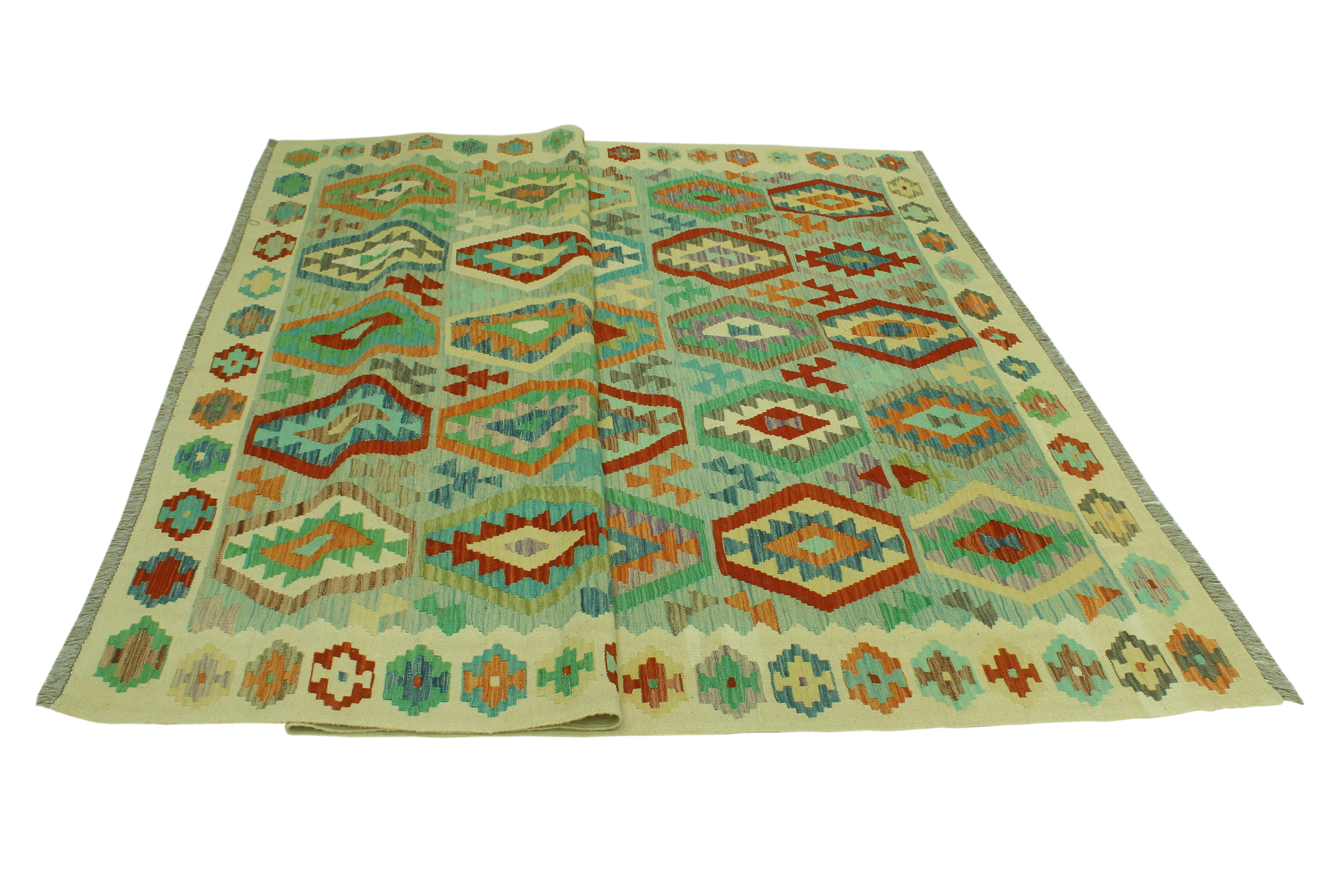 Union Rustic Bousson Kilim Zayda Ivory Rug | Wayfair