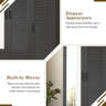 George Oliver 3-Door 71" Armoire Wardrobe With LED Lights, Mirror ...
