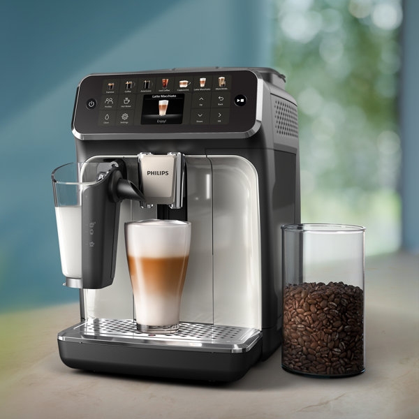 Philips 4400 Series Fully Automatic Espresso Machine with LatteGo Milk ...