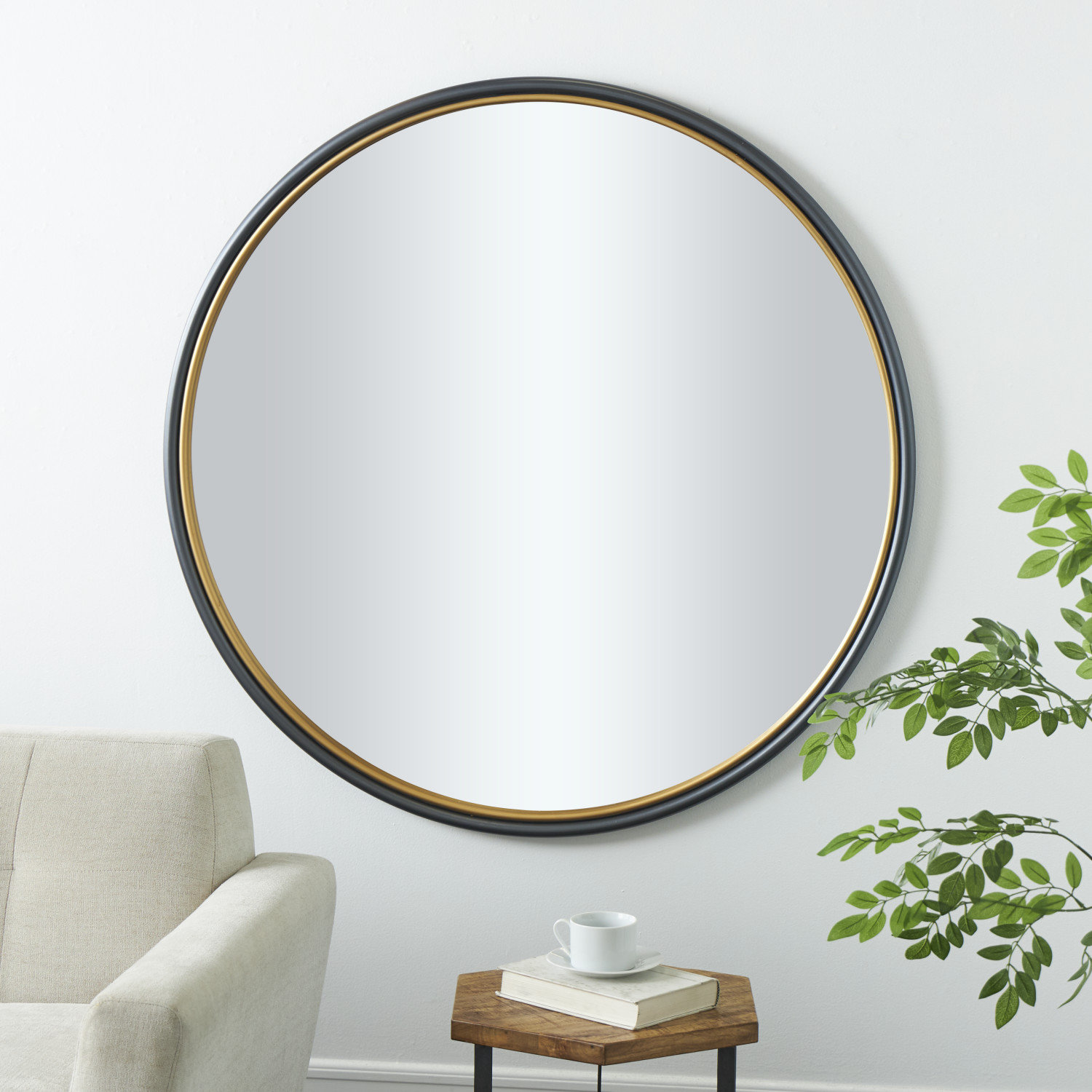 Wade Logan® Bernulf Metal Circle Wall Mirror | Wayfair