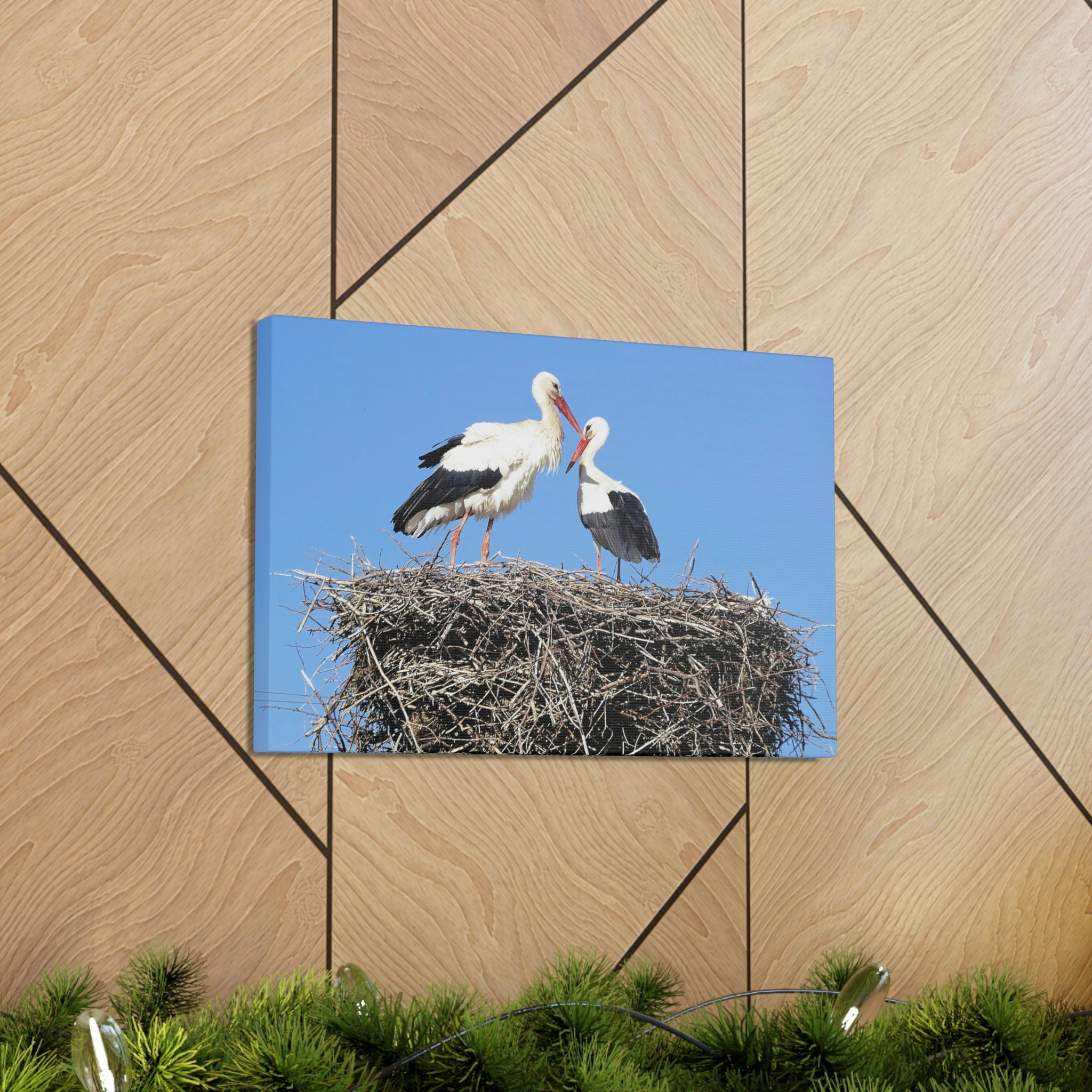 Beachcrest Home™ Stork Couple Stork Couple Print Animal Wall Art | Wayfair