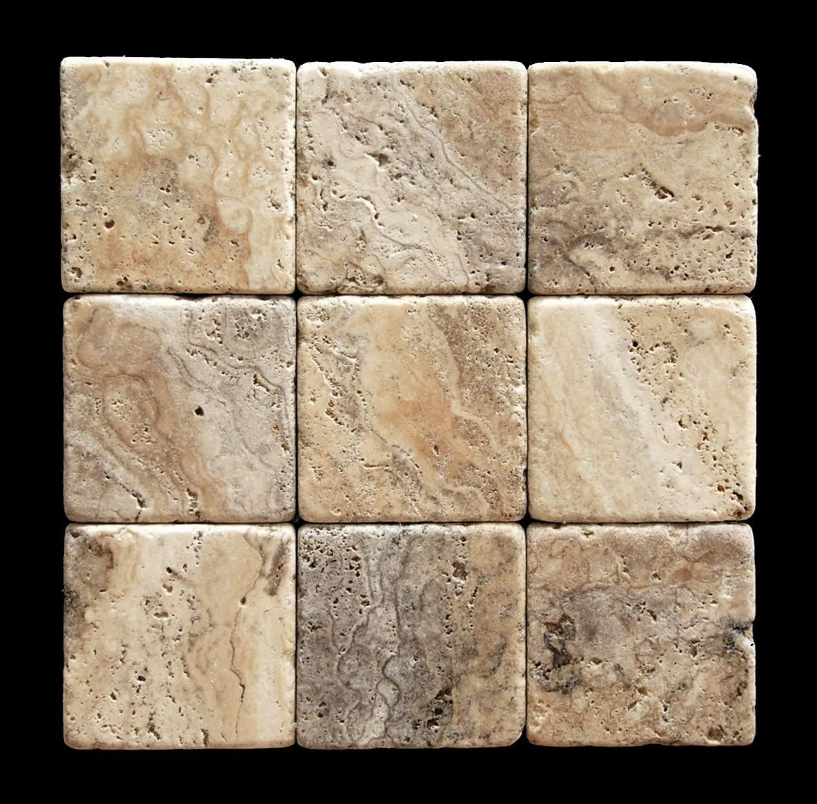 Stone & Tile Shoppe, Inc. Philadelphia 12" x 12" Travertine Stone Look ...