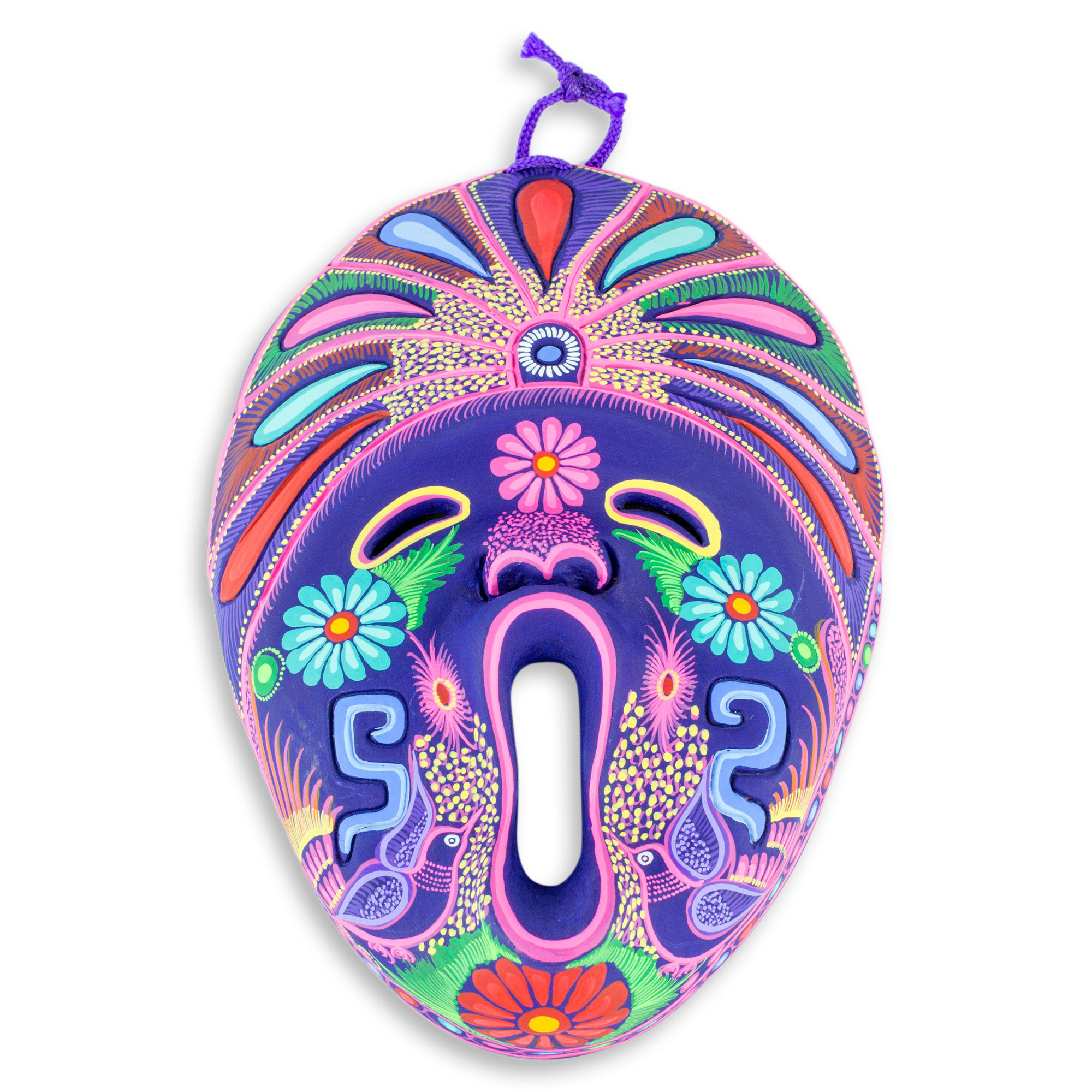 Bungalow Rose Spiritual Song Ceramic Mask Wall Decor | Wayfair