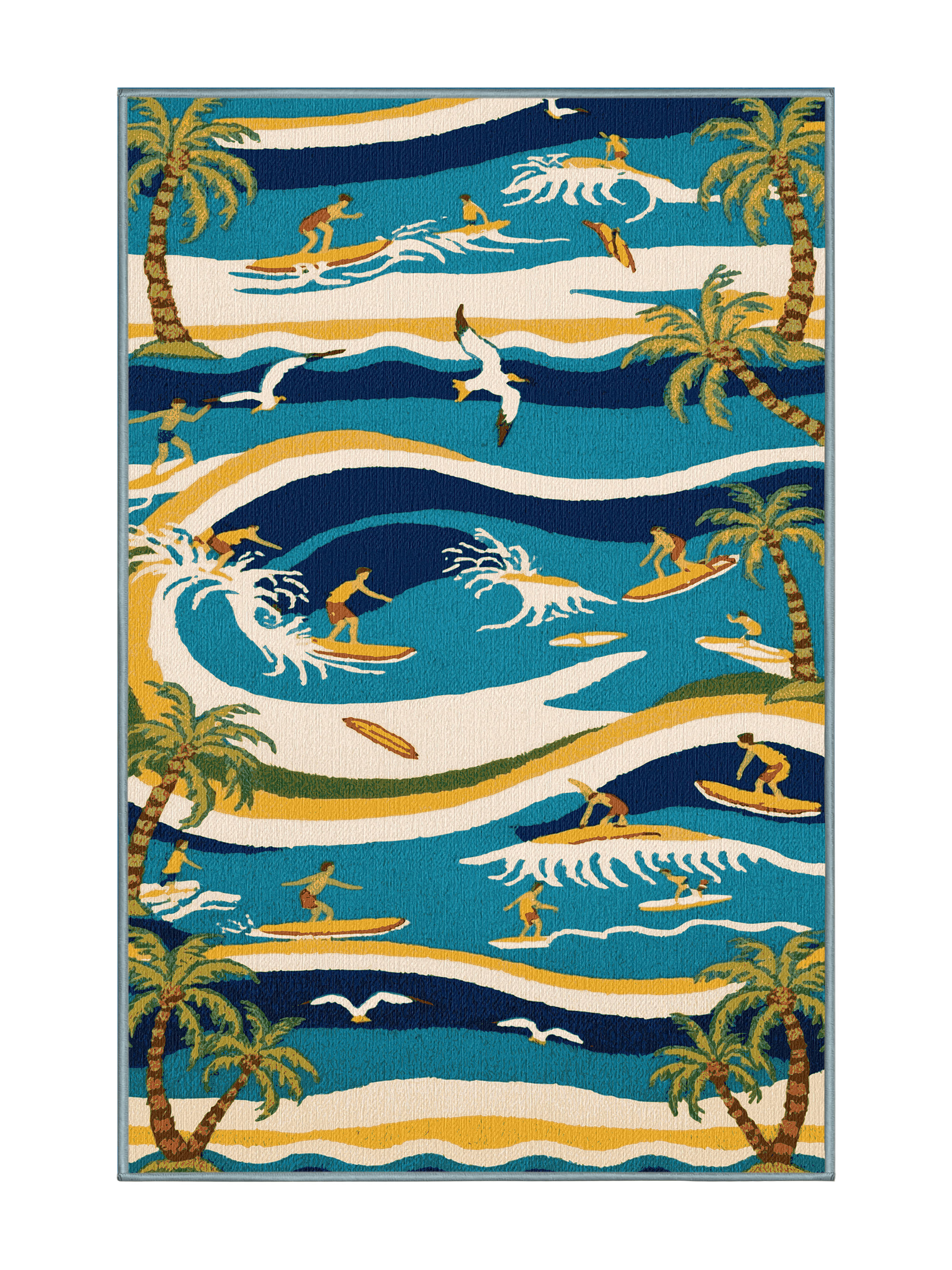 Dakota Fields Washable Surfing Sports Area Rug | Wayfair