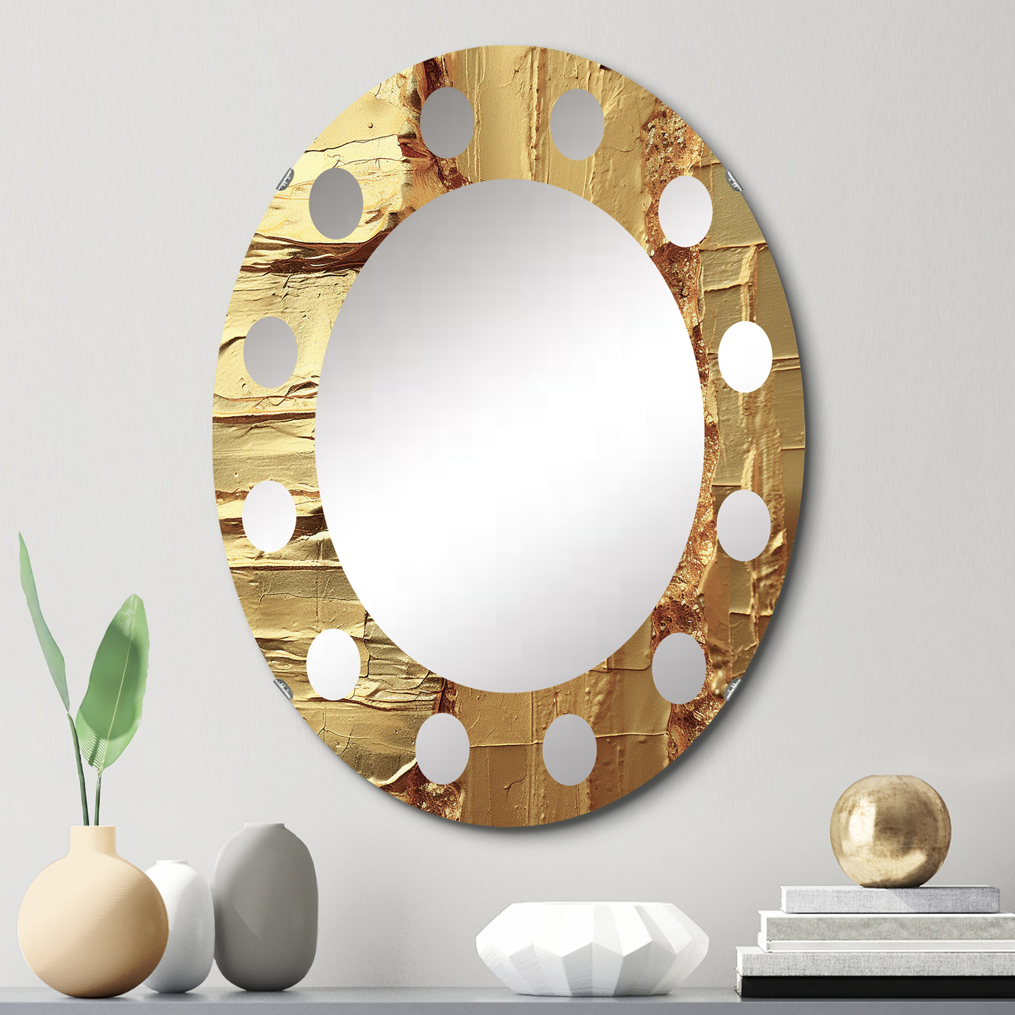 East Urban Home Zionnah - Modern Wall Mirror Oval - Wayfair Canada