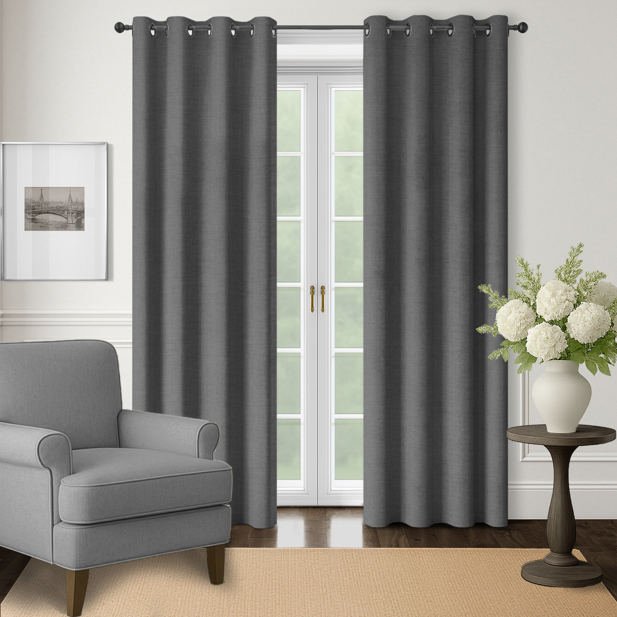 Mercer41 Fire Guard Grommet Top Drapery Panel Pair | Wayfair