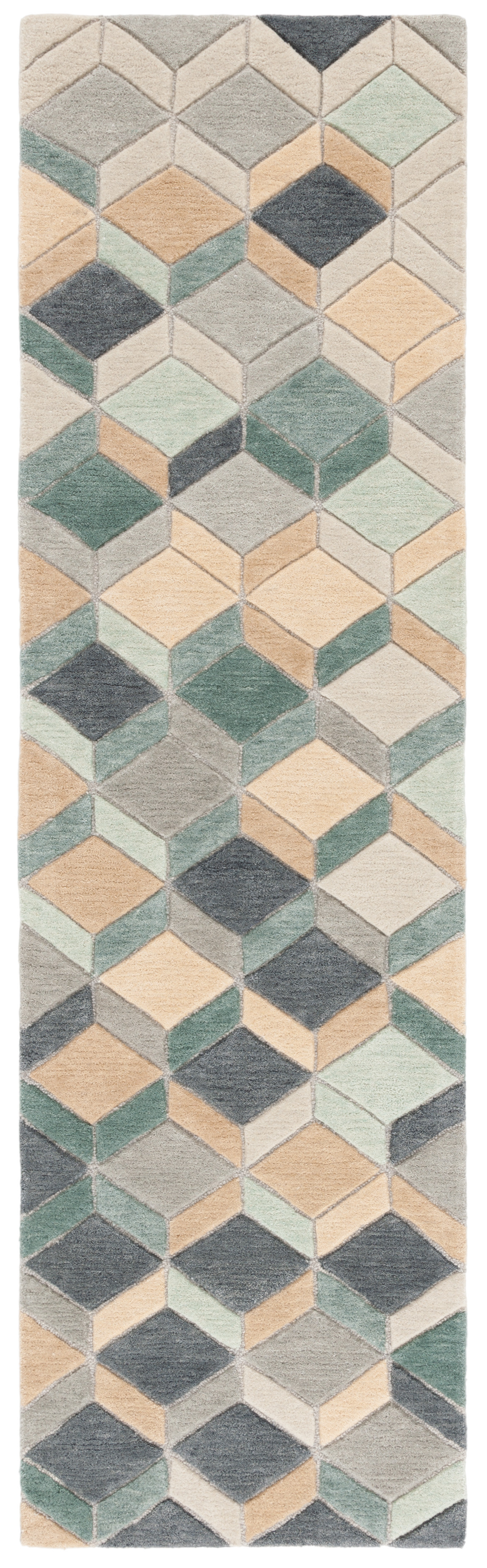 Safavieh Rodeo Geometric Hand Tufted Wool/Cotton Area Rug in Beige/Gray ...