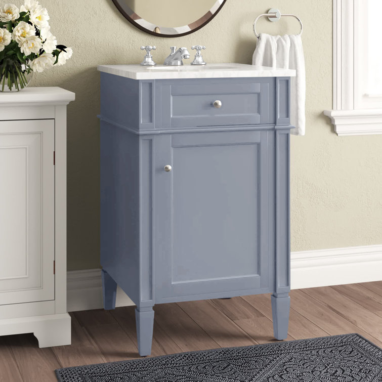 Aavi 21" W x 21.5 " D x 35" H Single Bathroom Vanity In Grey