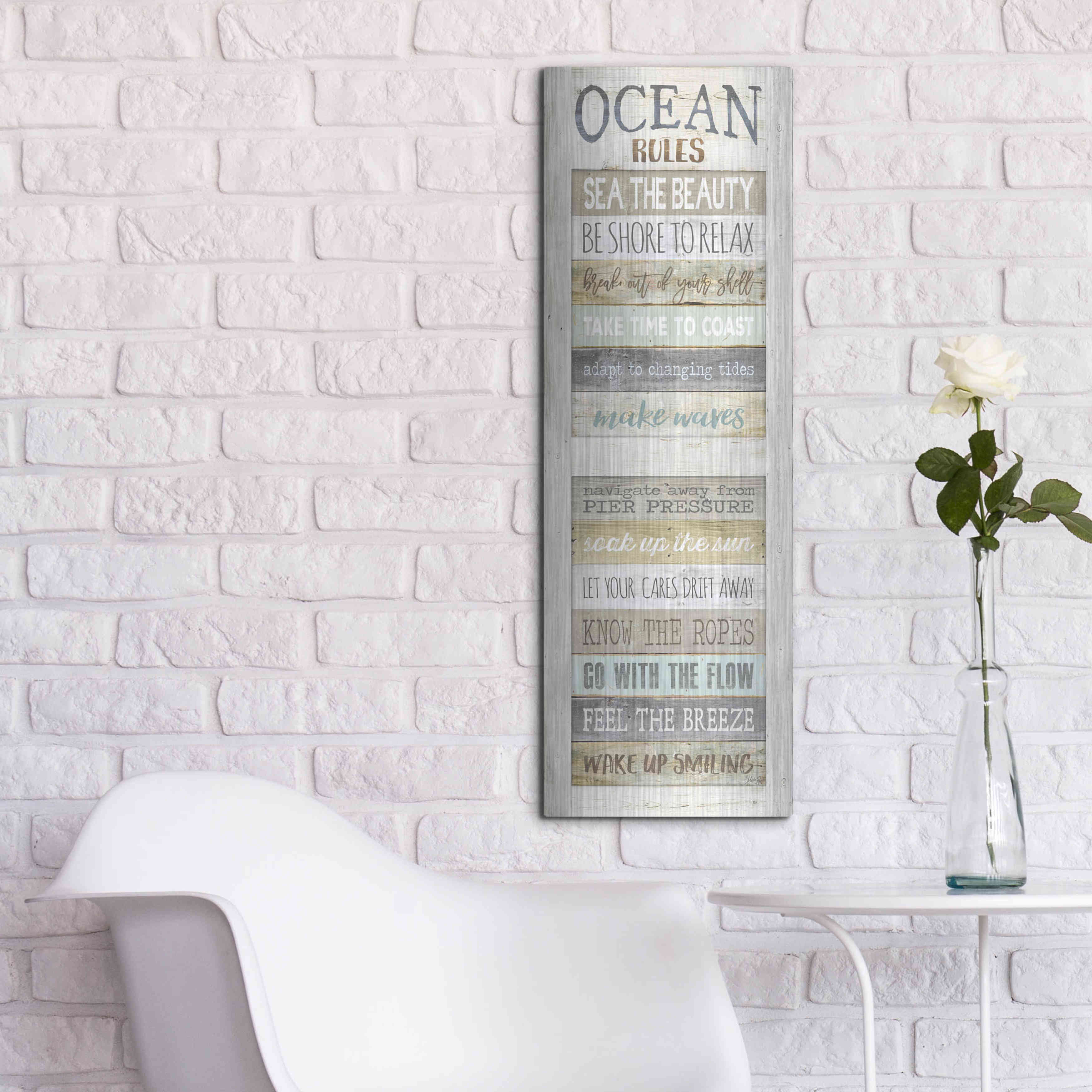 Trinx 'Ocean Rules' by Marla Rae, Metal Wall Art | Wayfair