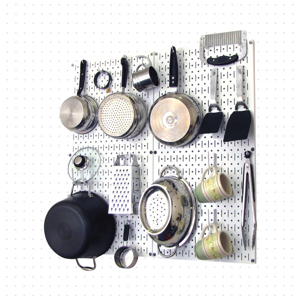Prep & Savour Steel Rectangle Wall Mounted Pot Rack & Reviews | Wayfair