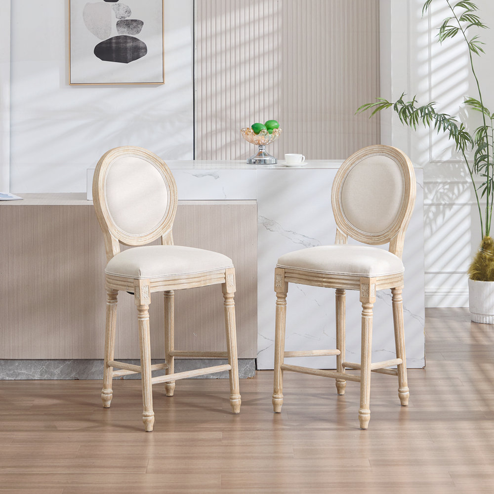 One Allium Way® French Country 43.31'' Height Bar Chairs Set of 2 ...