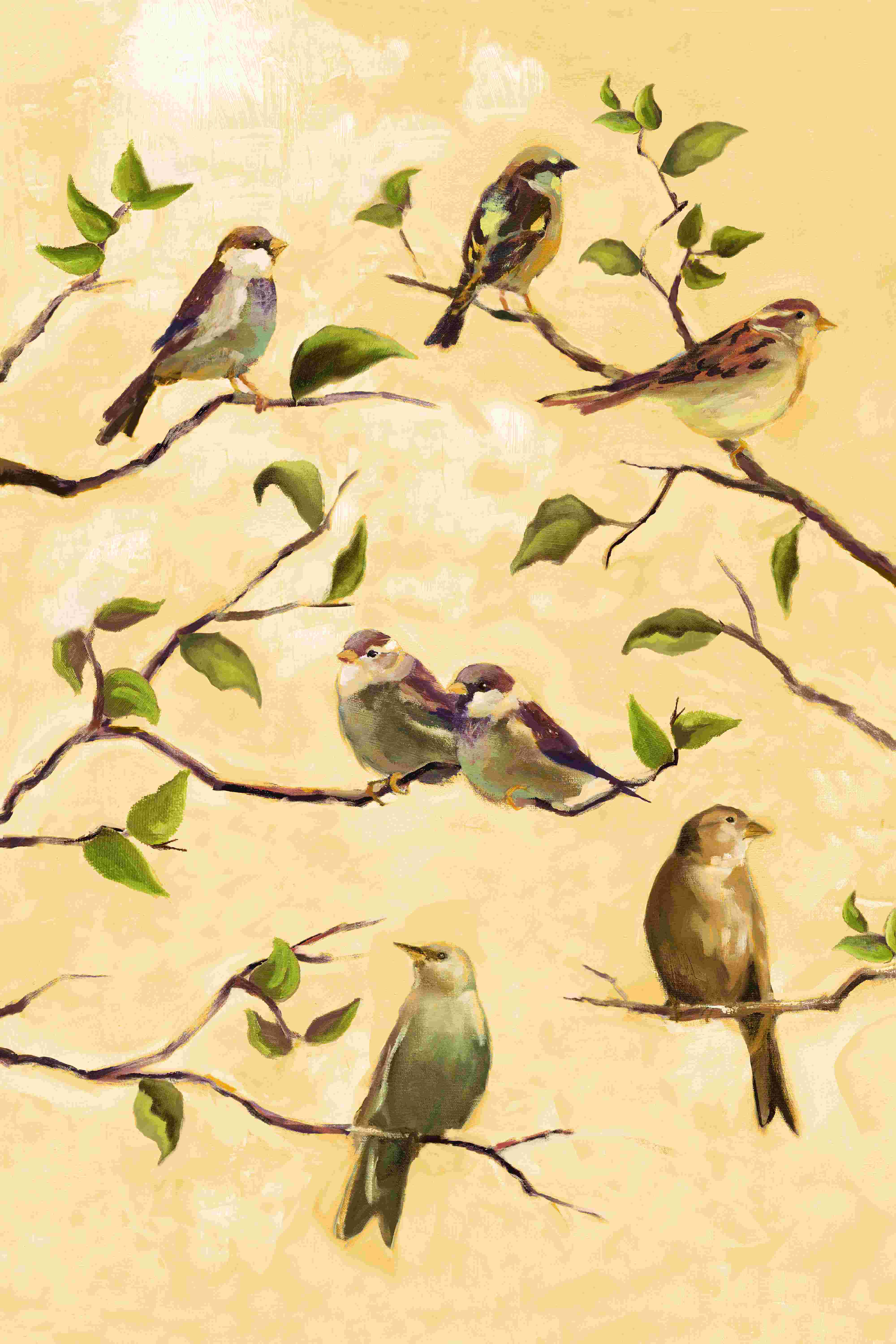 Winston Porter Bird On Tree Branch Warm Transitional - Wayfair Canada