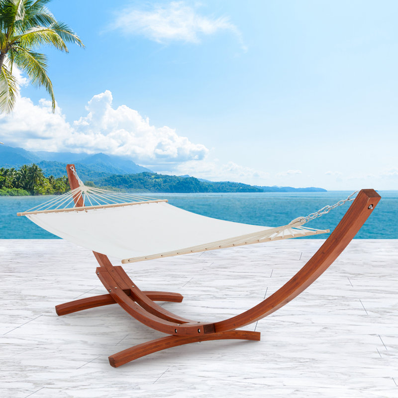 HOMHUM Double Spreader Bar Hammock with Stand & Reviews | Wayfair