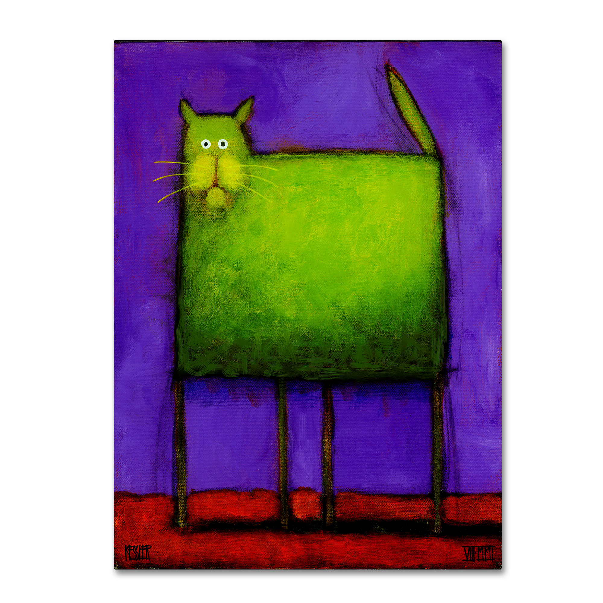 Trademark Art Daniel Patrick Kessler Green Trouble On Canvas by Daniel ...