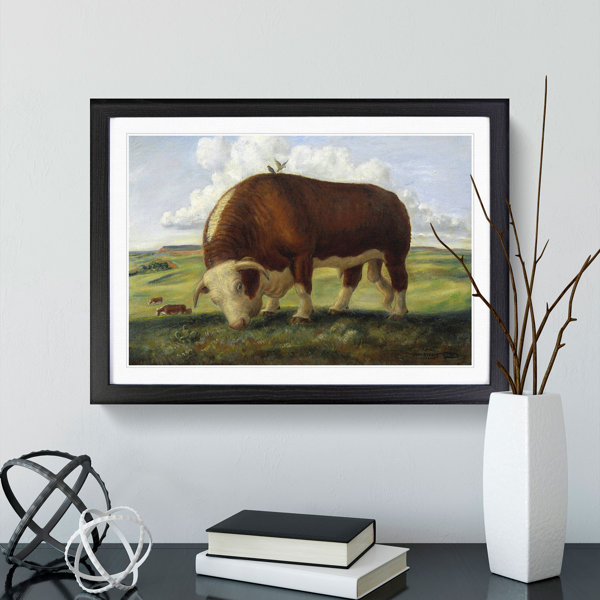 East Urban Home Ajax Bull Cow by John Steuart Curry - Picture Frame ...