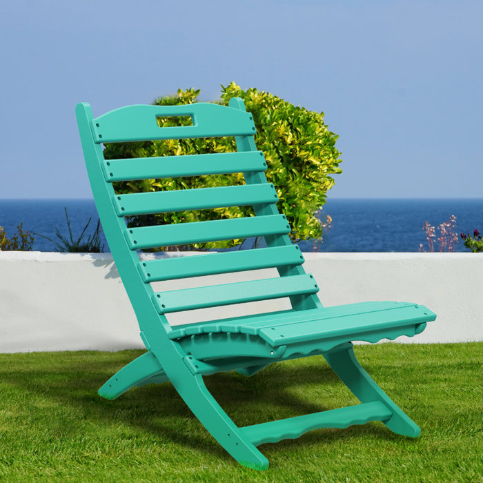 Highland Dunes Alexeya Plastic Folding Adirondack Chair & Reviews | Wayfair